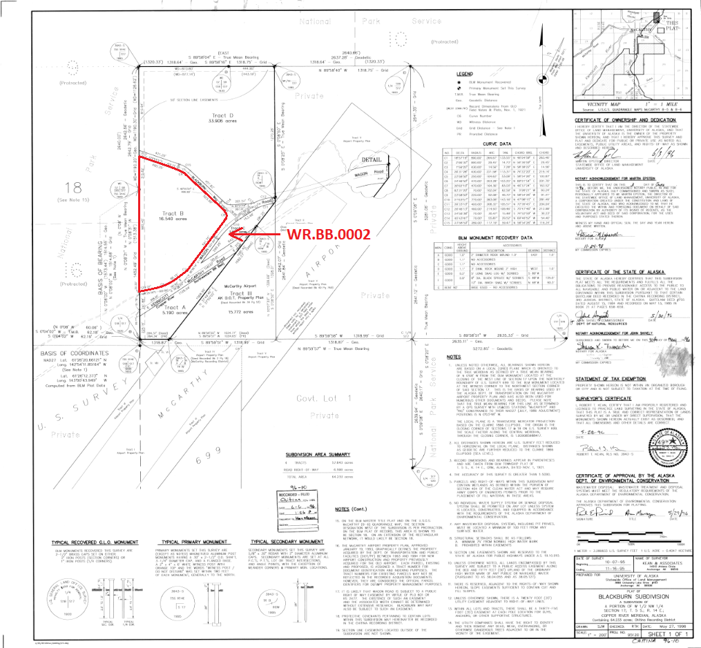 WR.BB.0002 BLACKBURN SUBDIVISION, Tract B | Land Management